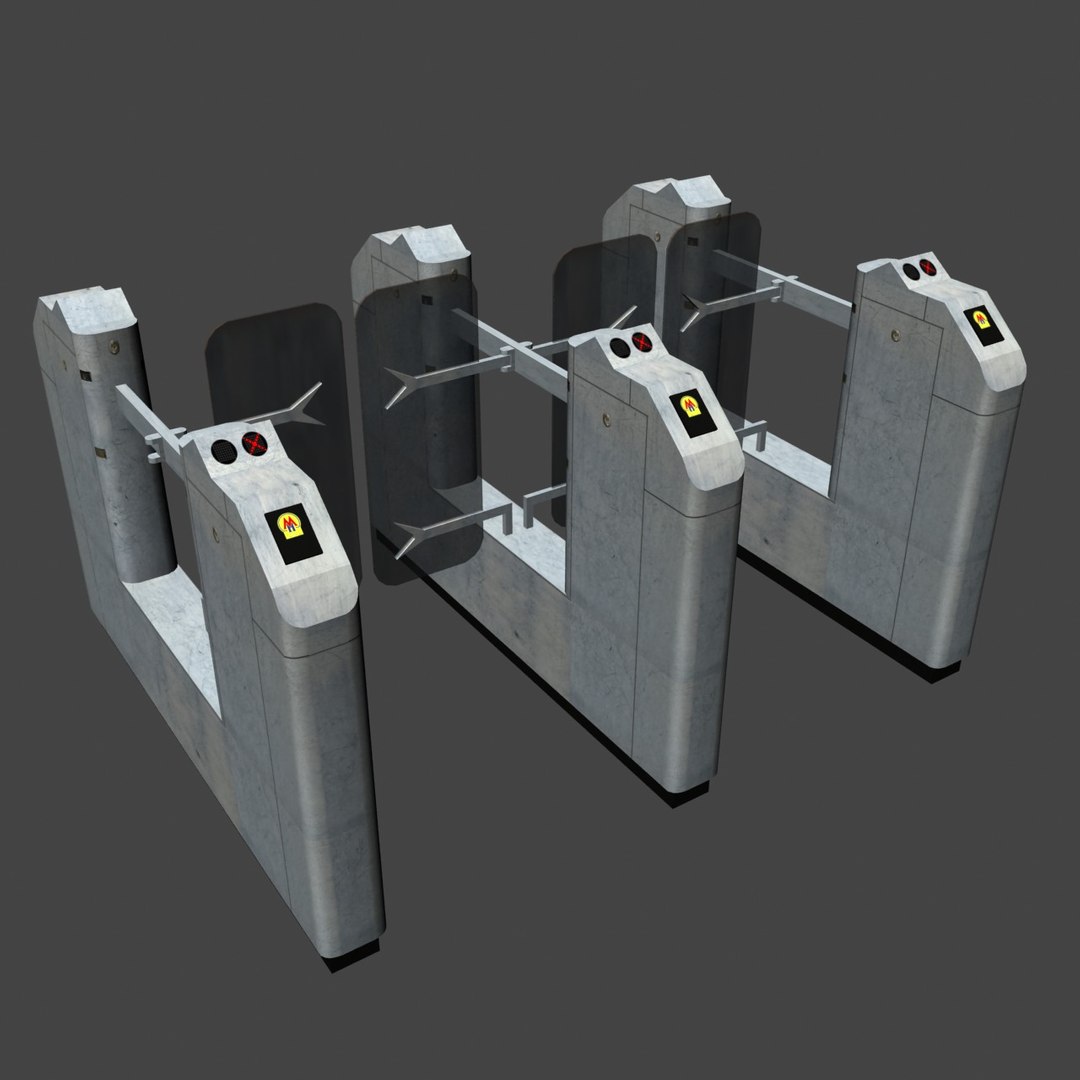Underground Turnstile 3d Model