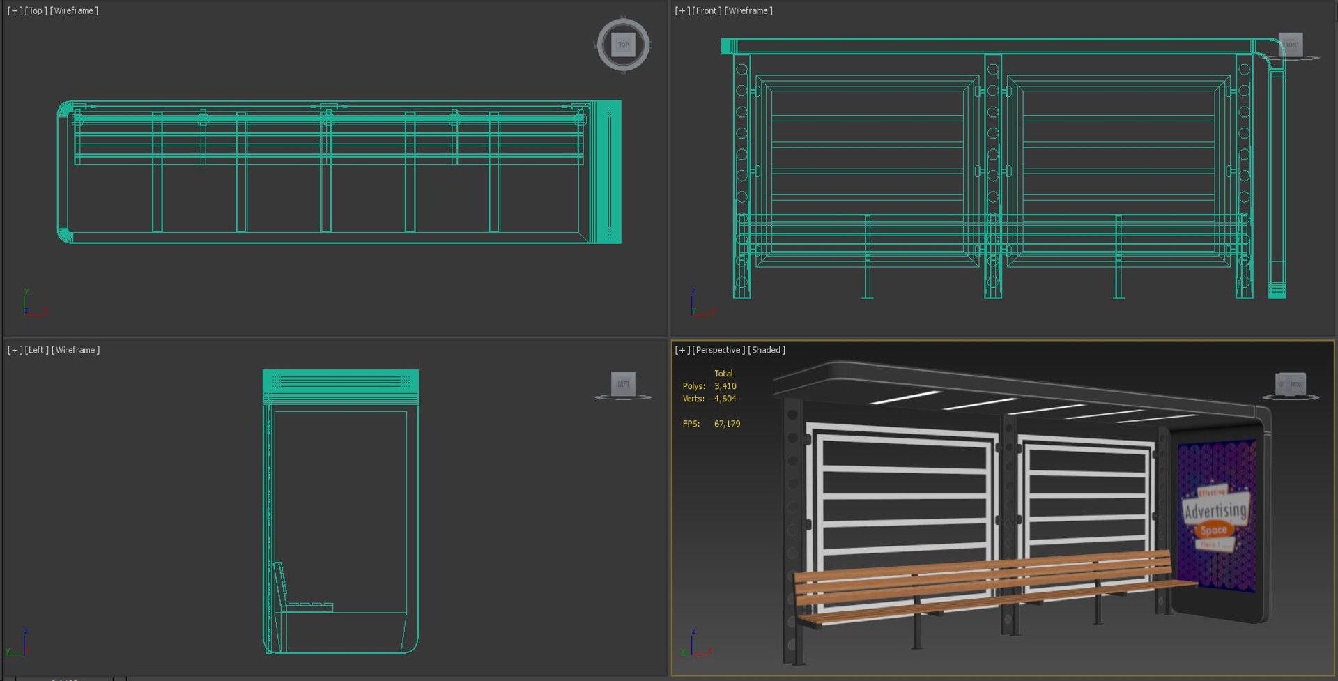 Bus stop passenger model - TurboSquid 1590870