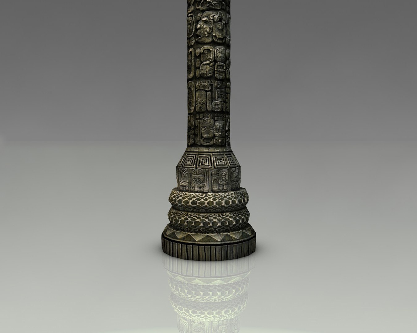 3D Model Aztec Column Snake Details - TurboSquid 1368851