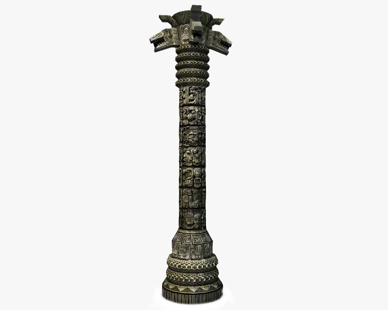 3D Model Aztec Column Snake Details - TurboSquid 1368851