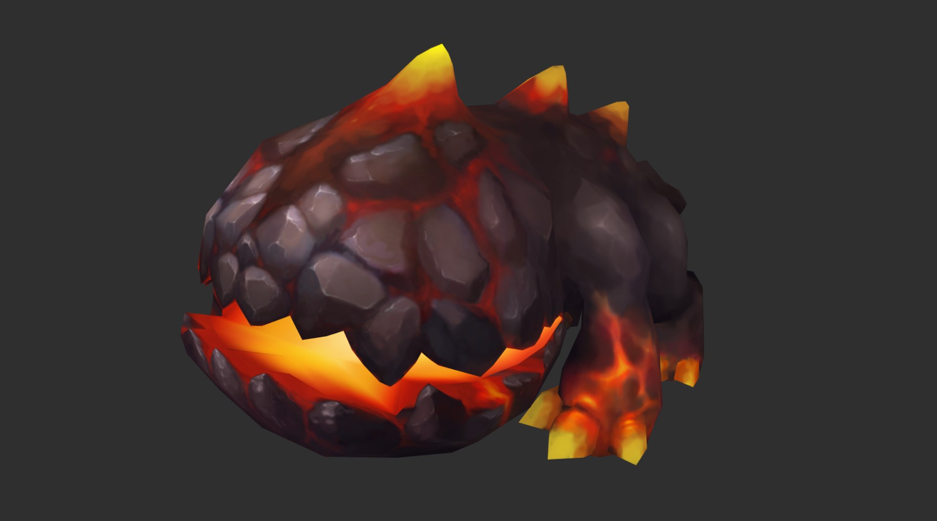 Fire Boss Hand-Painted Game Assets 3D model - TurboSquid 2097378