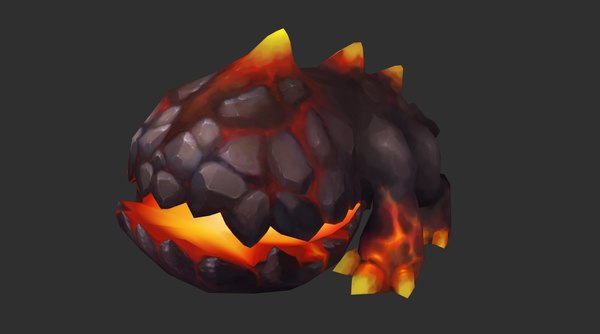 modelo 3d Fire Boss Hand-Painted Game Assets - TurboSquid 2097378