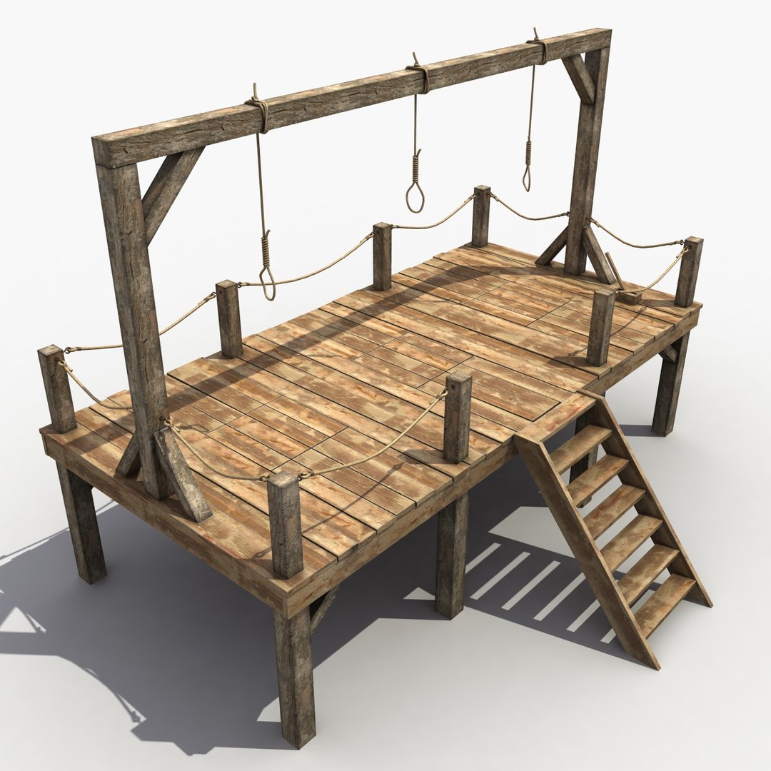 3d model medieval gallows