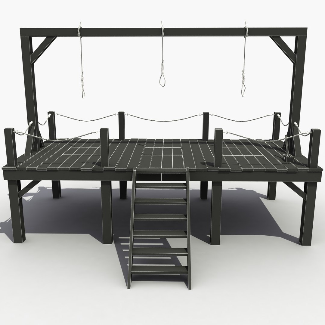 3d model medieval gallows
