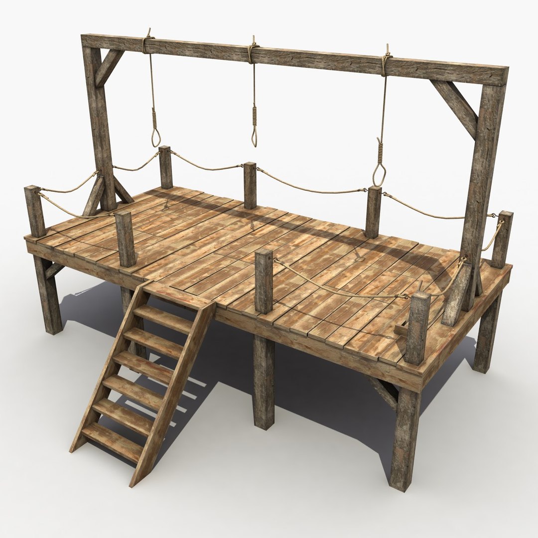 3d model medieval gallows