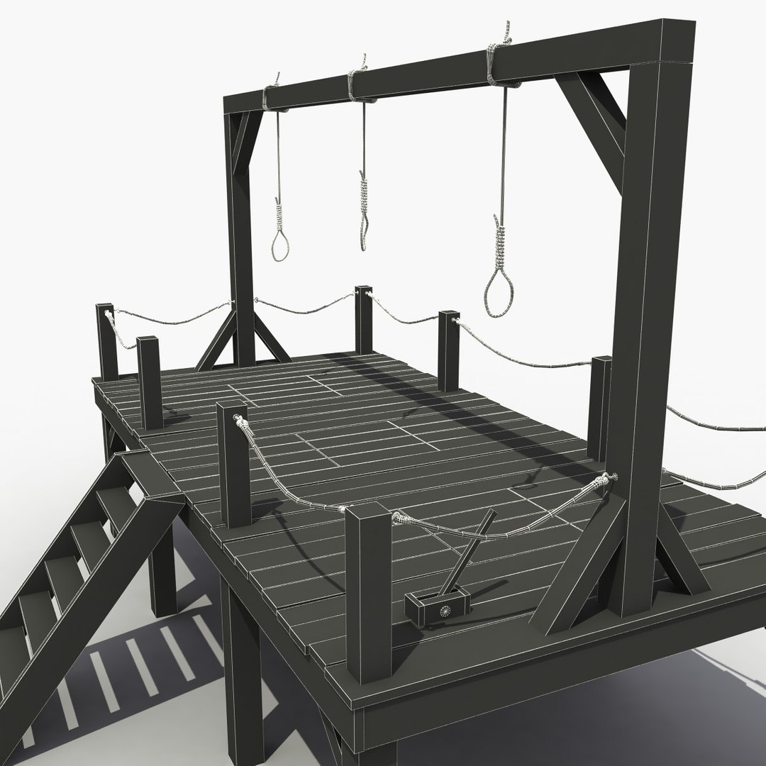 3d model medieval gallows