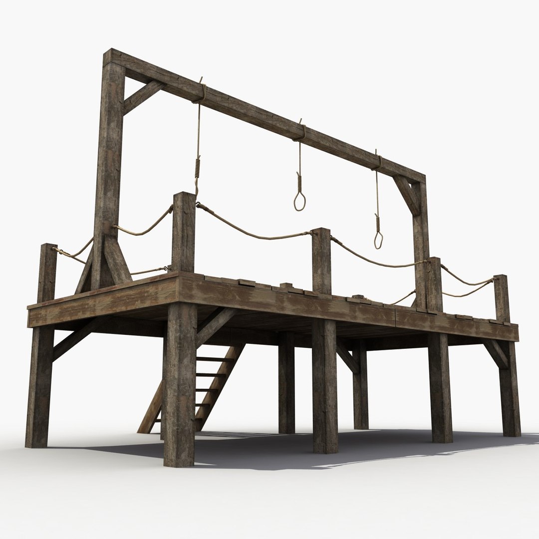 3d model medieval gallows