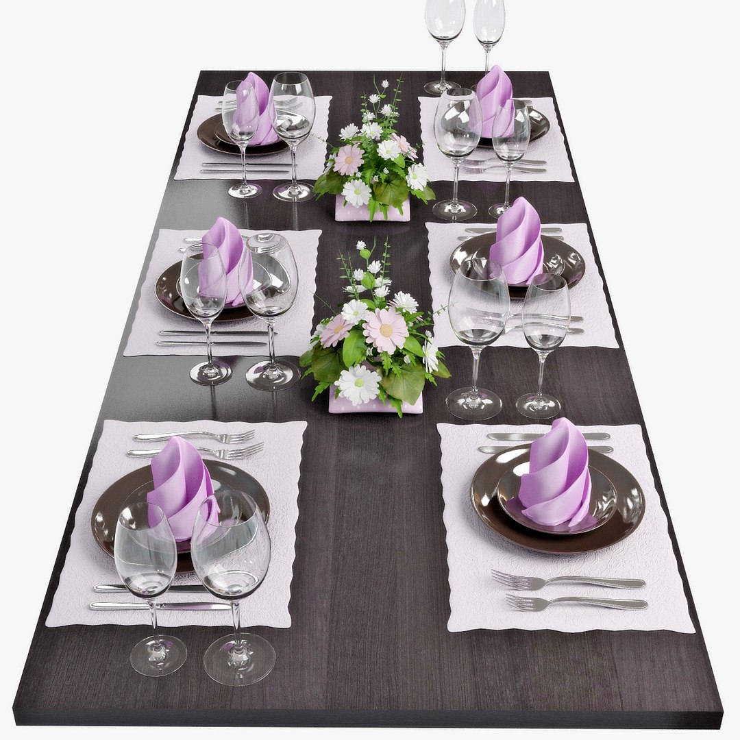 3d Model Table Setting