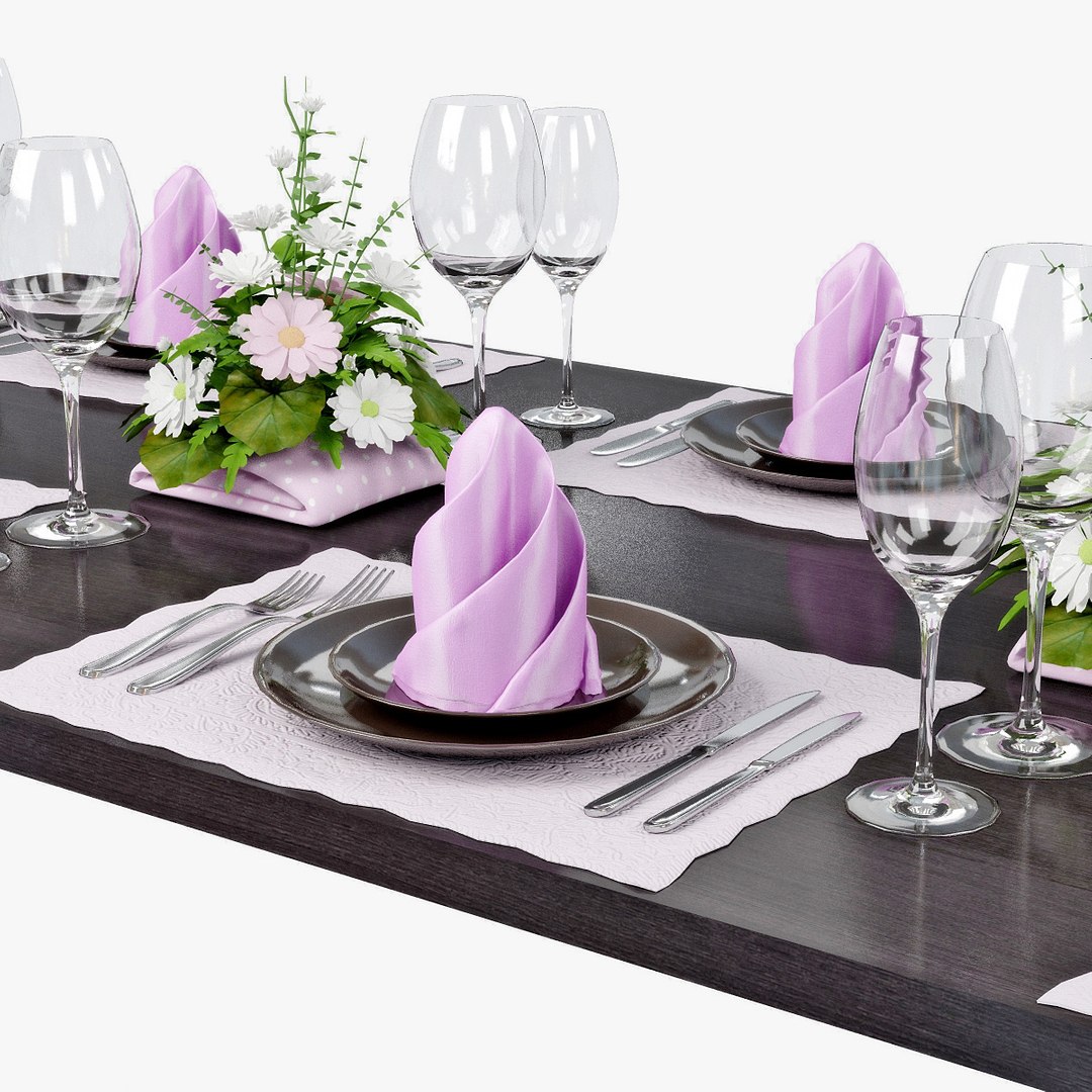 3d Model Table Setting