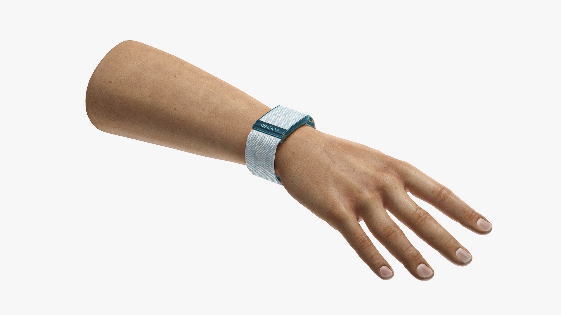 Activity Tracker Whoop 4 Blue on Hand 3D - TurboSquid 2113672