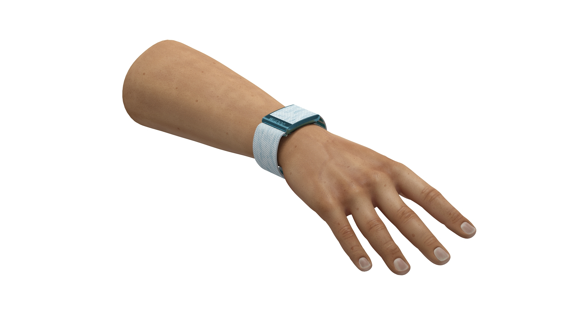 Activity Tracker Whoop 4 Blue On Hand 3D - TurboSquid 2113672
