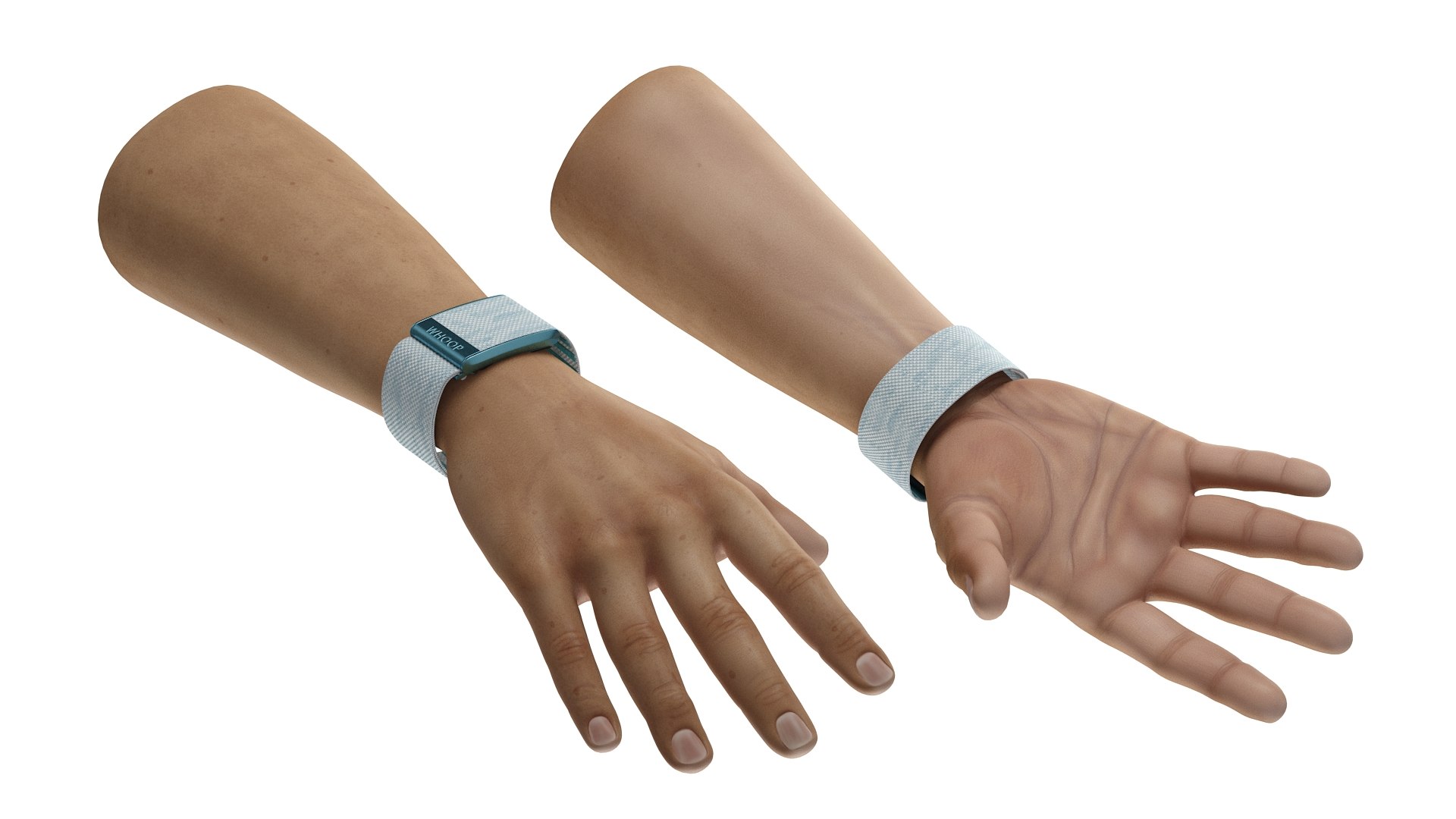 Activity Tracker Whoop 4 Blue On Hand 3D - TurboSquid 2113672