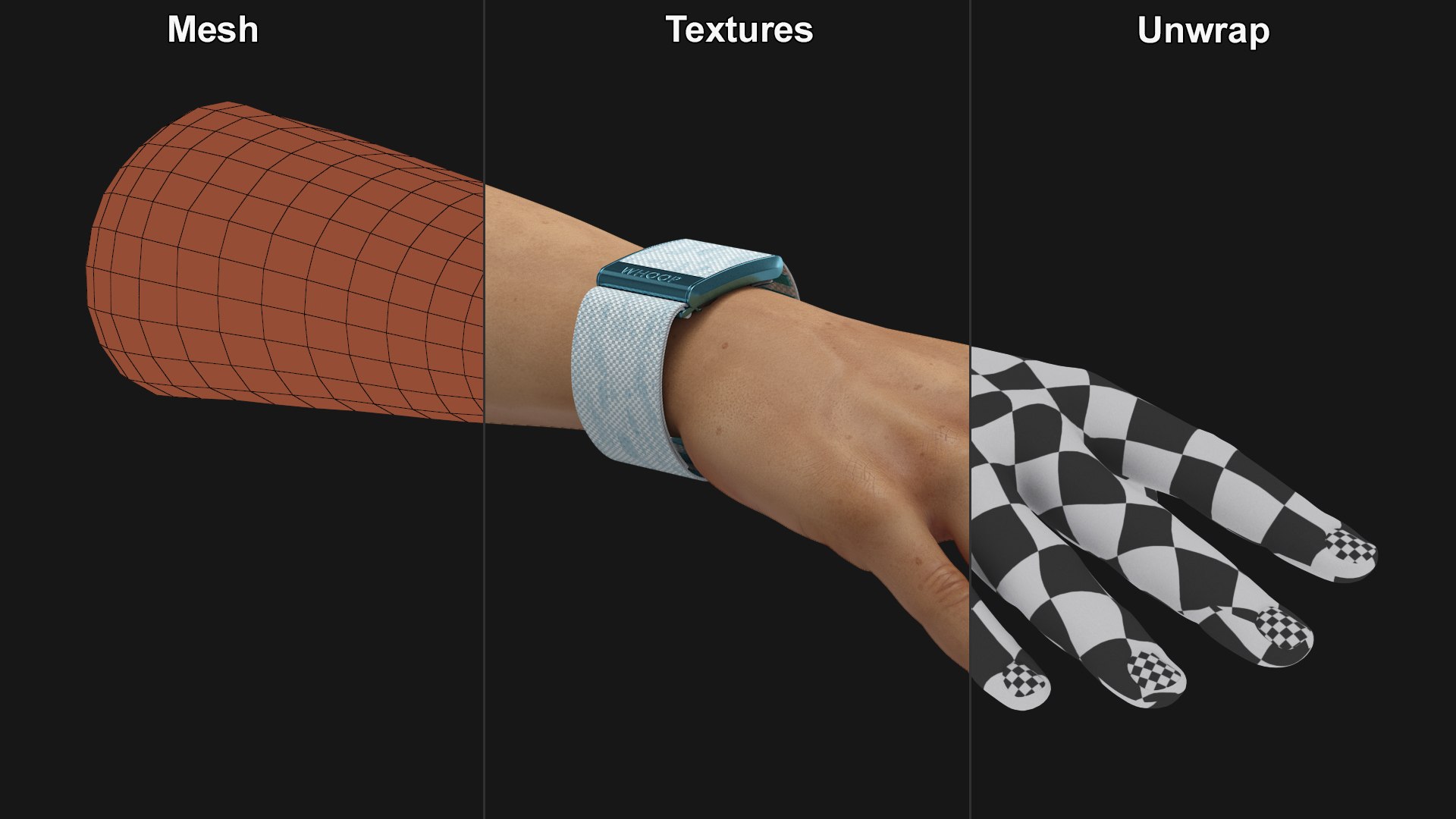 Activity Tracker Whoop 4 Blue On Hand 3D - TurboSquid 2113672