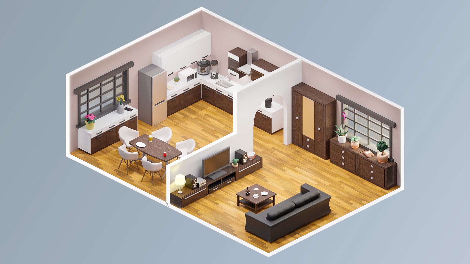 Room 40 model - TurboSquid 2151773