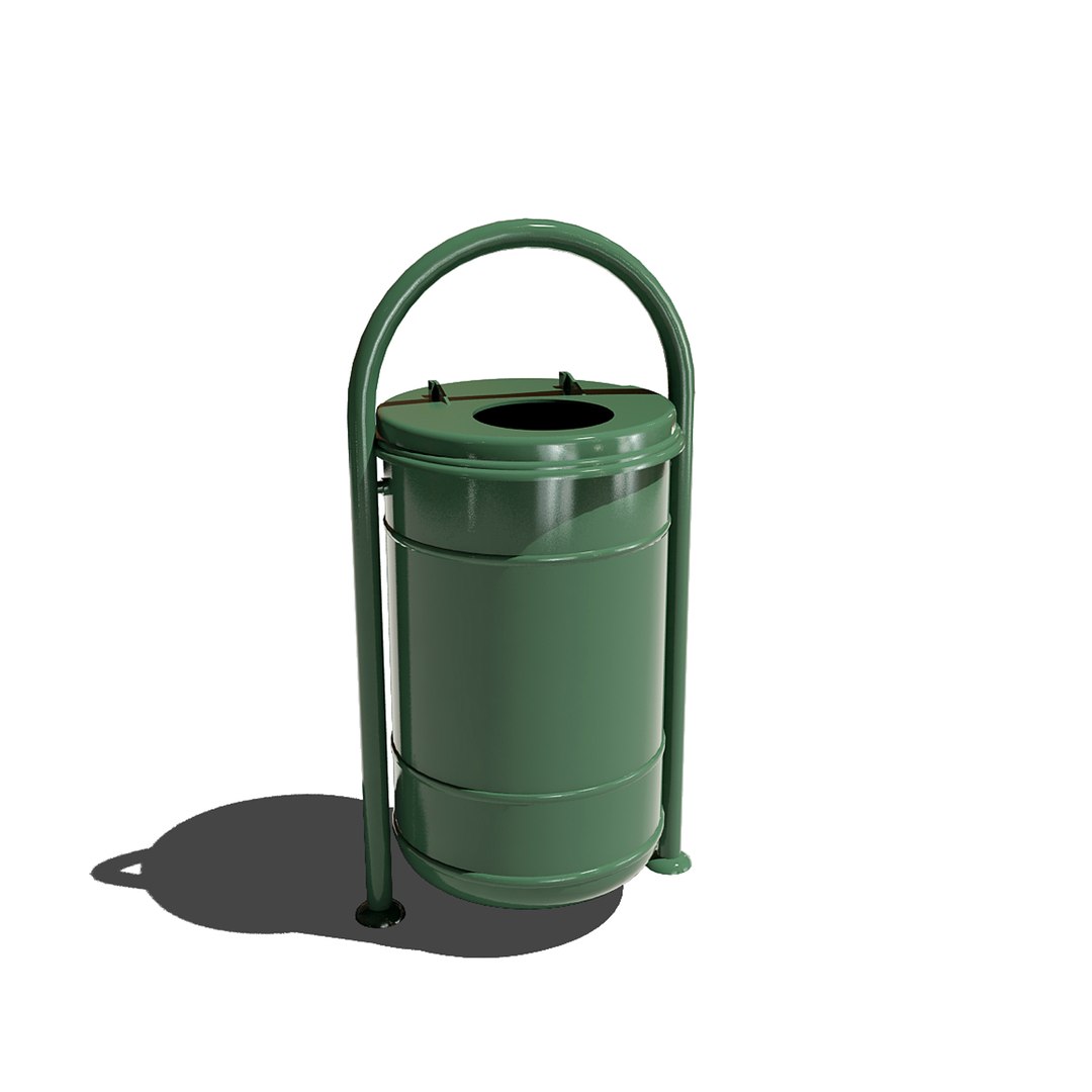 Street Bin 3d Model