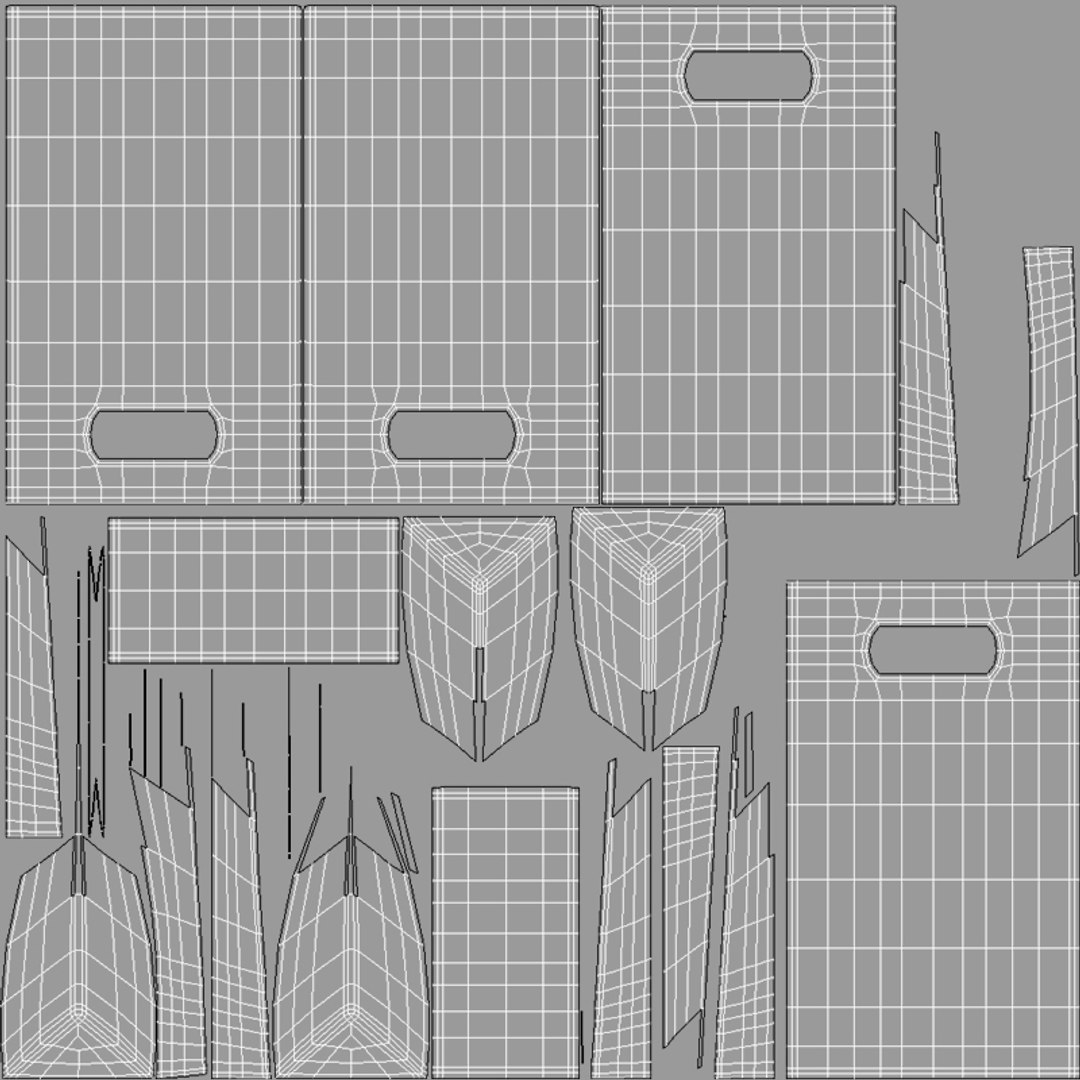 3D White Paper Bag Model - TurboSquid 2046019