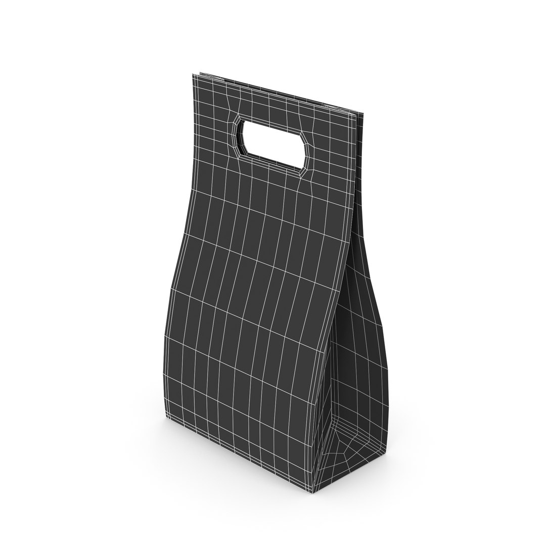 3D White Paper Bag Model - TurboSquid 2046019