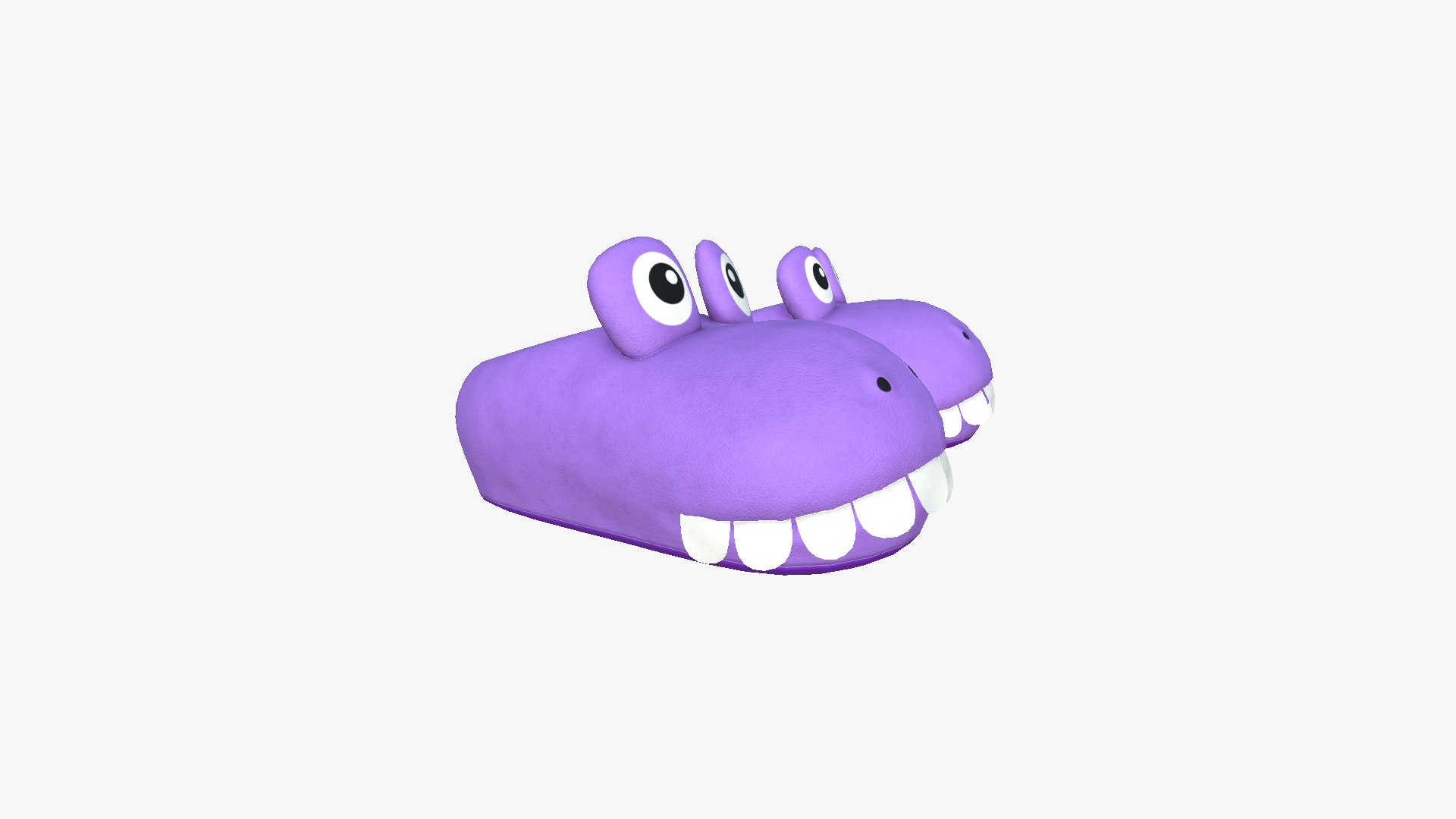 Slippers H05 Purple Alligator - Costume Character Design 3D ...