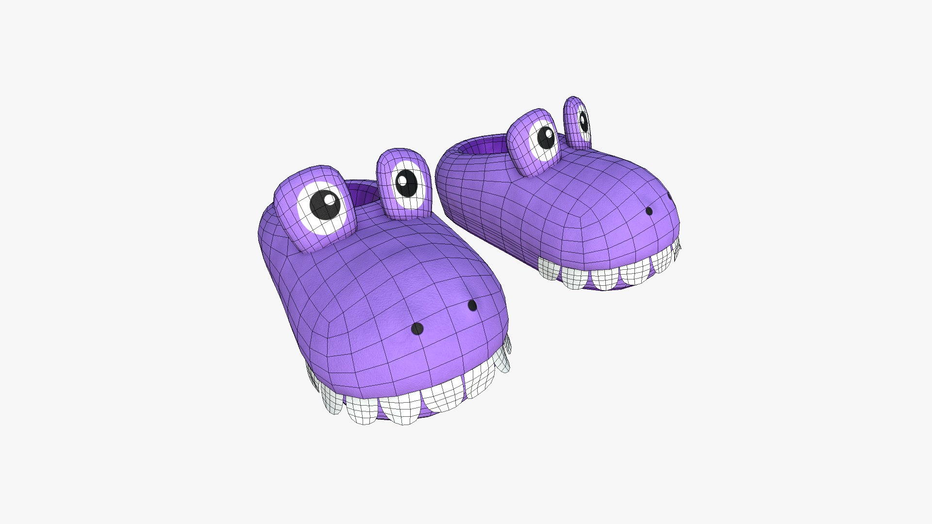 Slippers H05 Purple Alligator - Costume Character Design 3D - TurboSquid 2171517