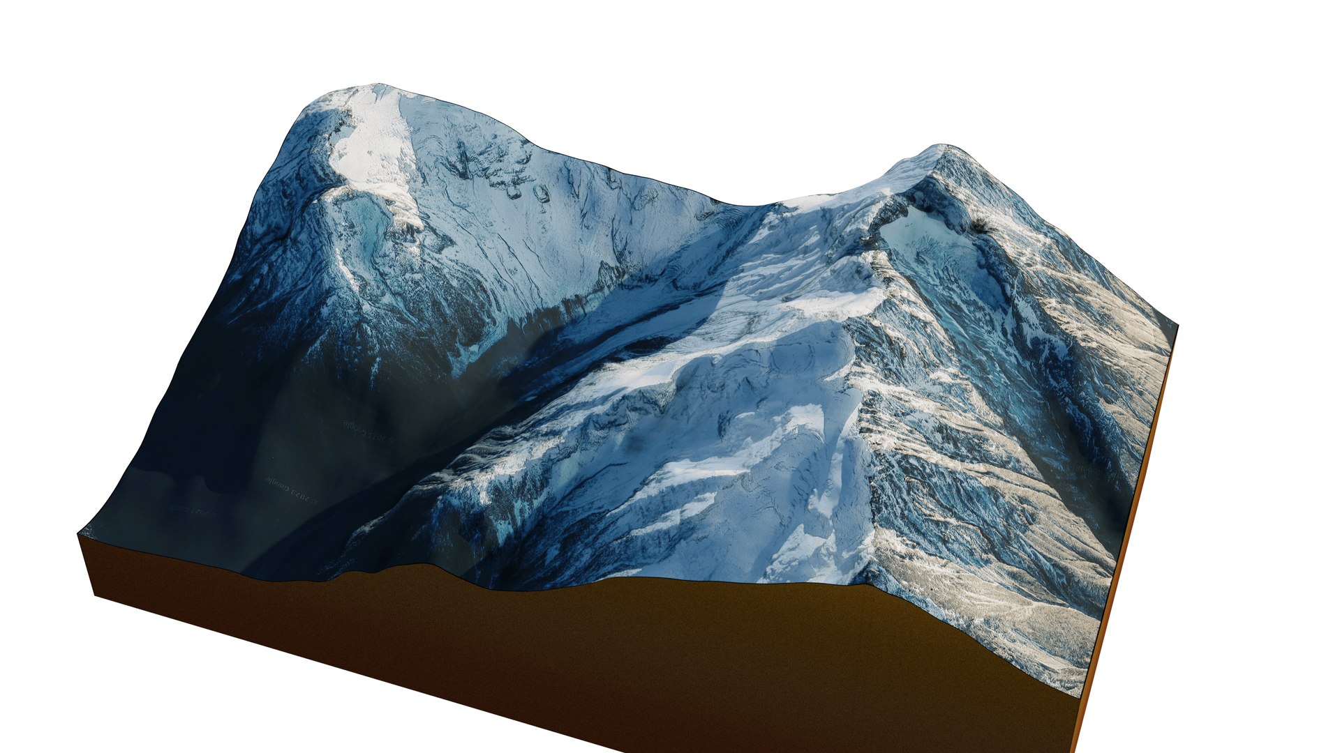 Free Snowy Mountain Peak Terrain Model - TurboSquid 2077274