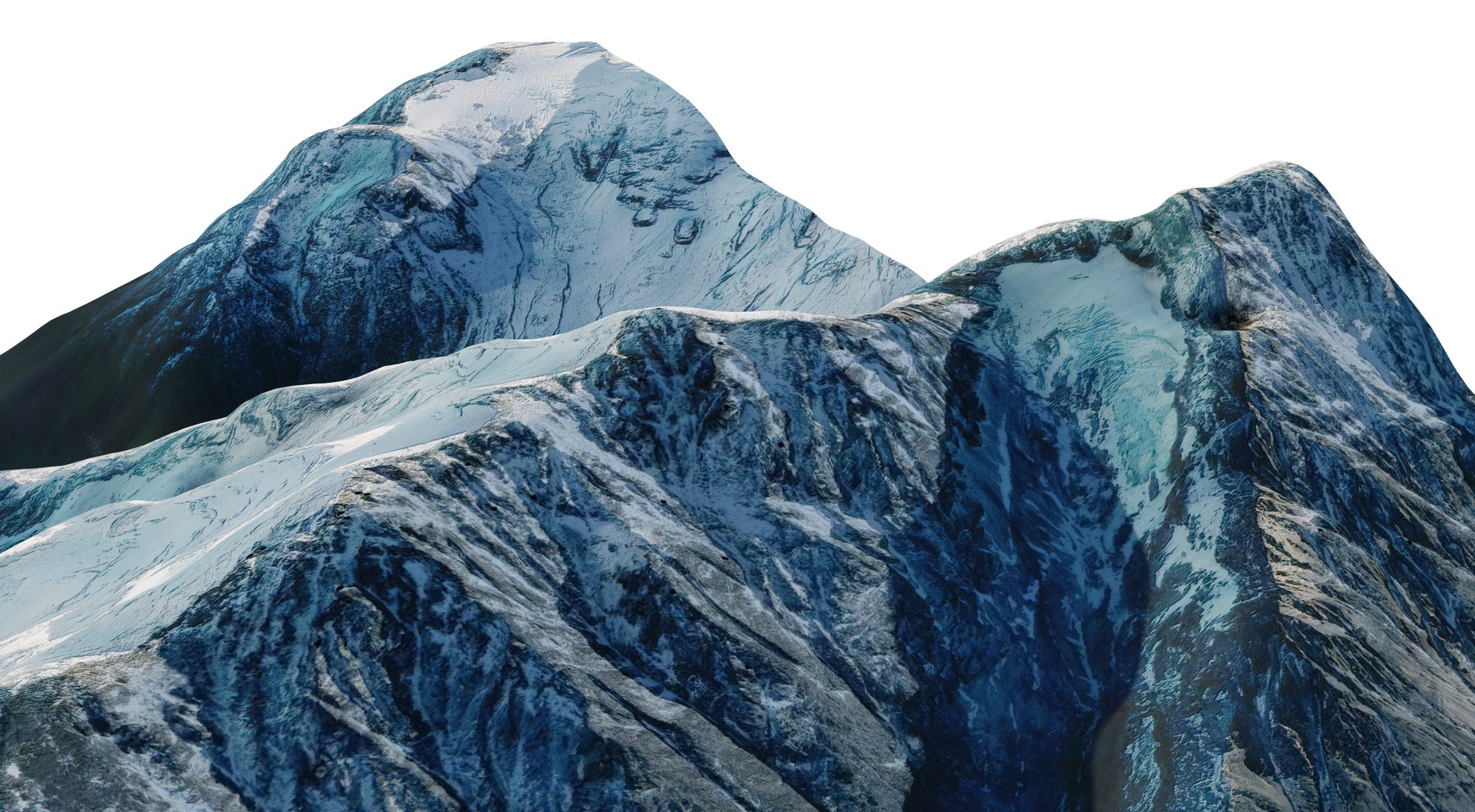 Free Snowy Mountain Peak Terrain Model - TurboSquid 2077274