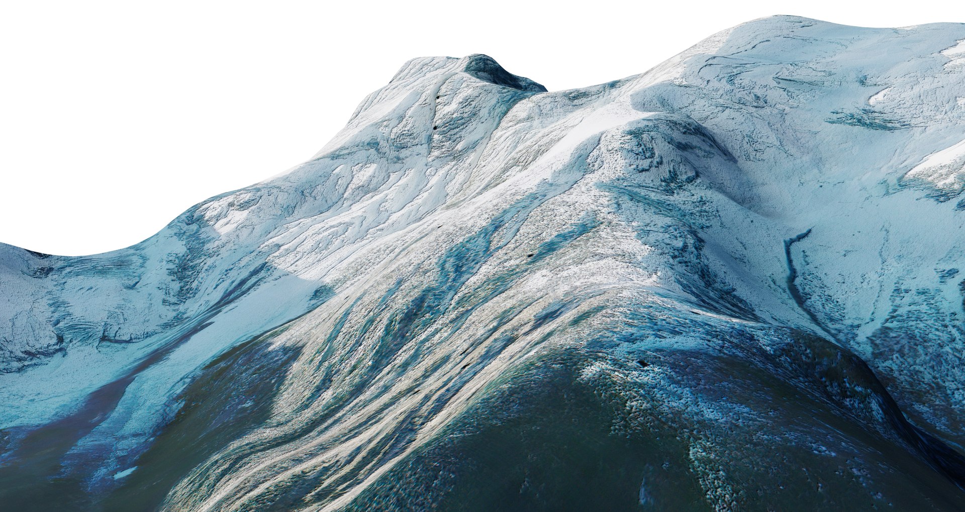 Free Snowy Mountain Peak Terrain Model - TurboSquid 2077274