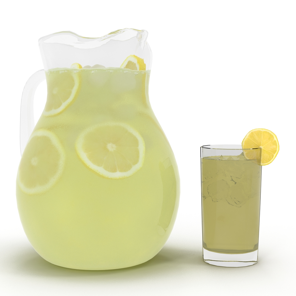 3d lemonade set pitcher model