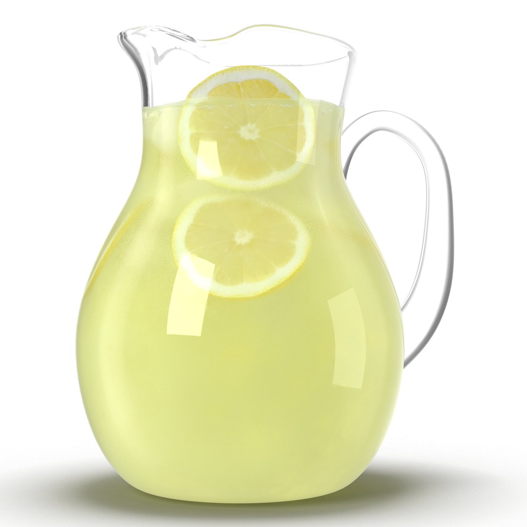 3d lemonade set pitcher model