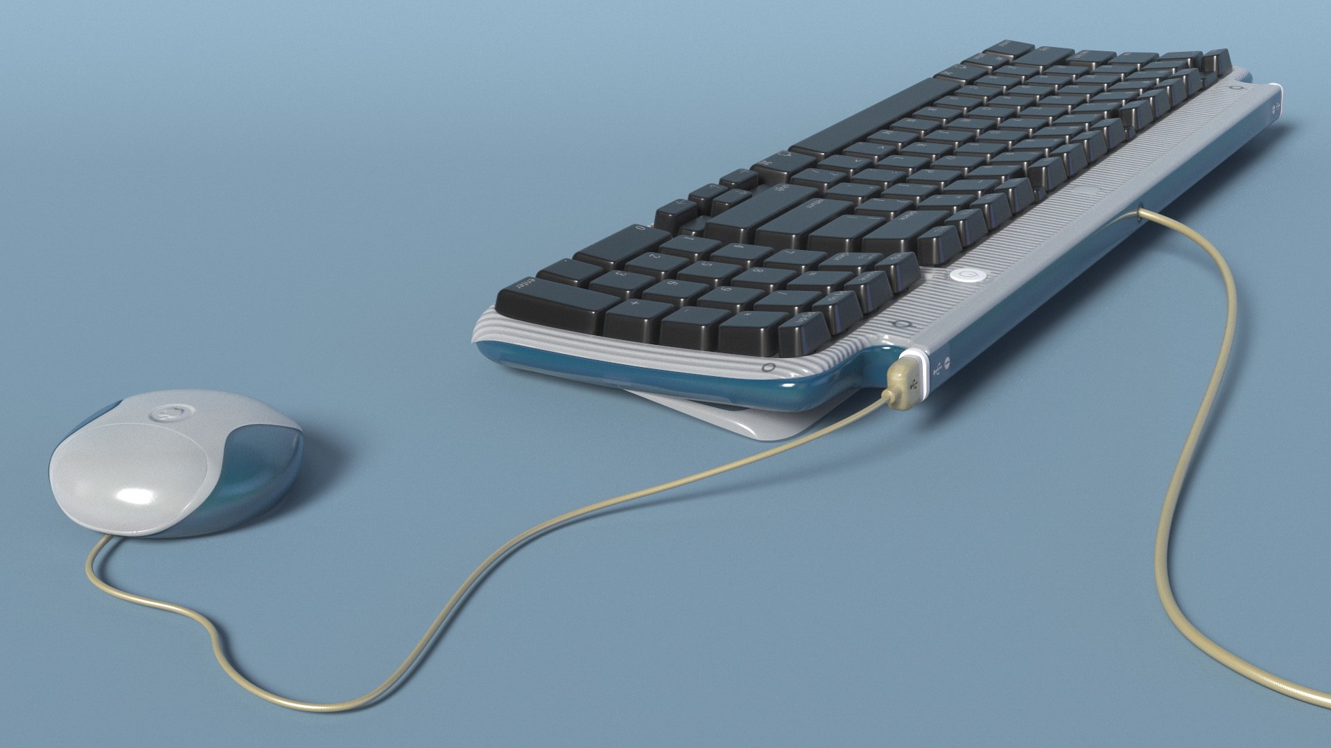 3D Apple IMac G3 Keyboard And Mouse Blue - TurboSquid 2382810