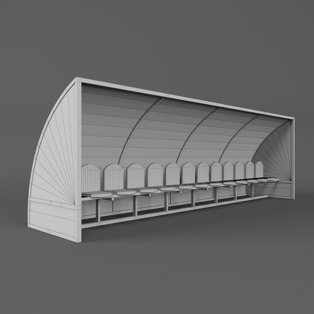 3D ready soccer bench - TurboSquid 1224273