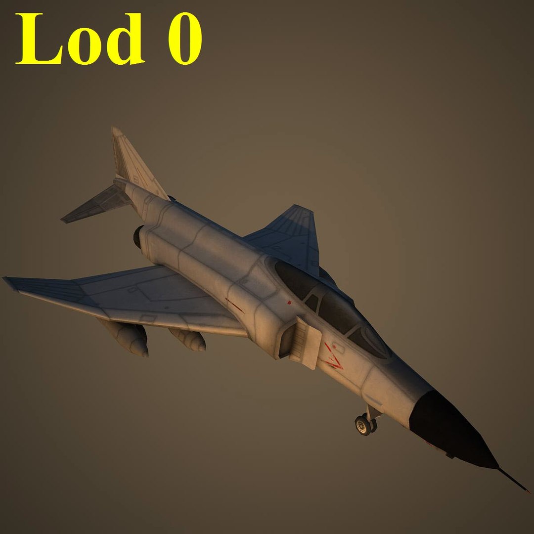 3d Model Mcdonnell Douglas 4 Fighter Aircraft