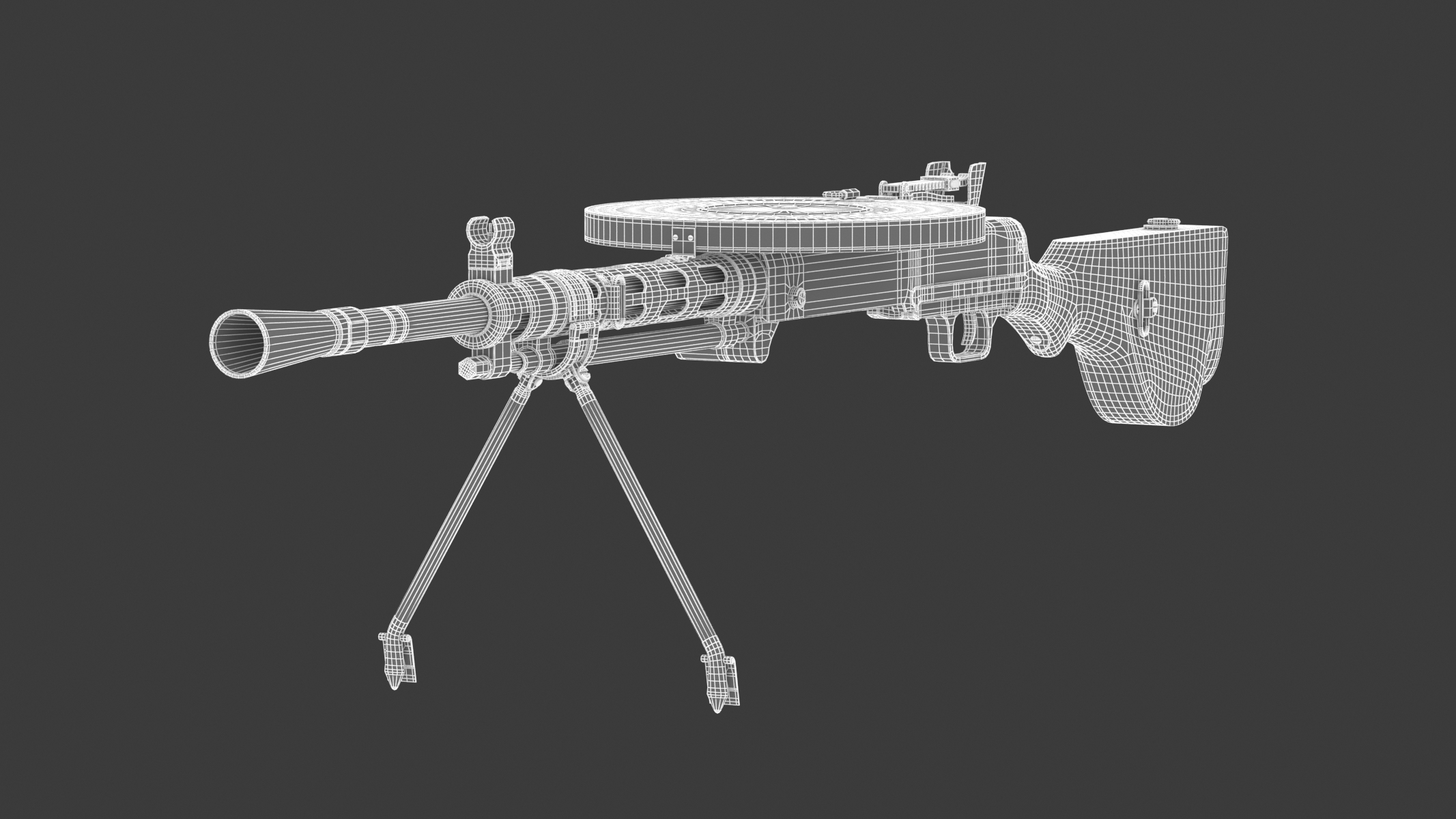 Degtyaryov machine gun 3D model - TurboSquid 1736542