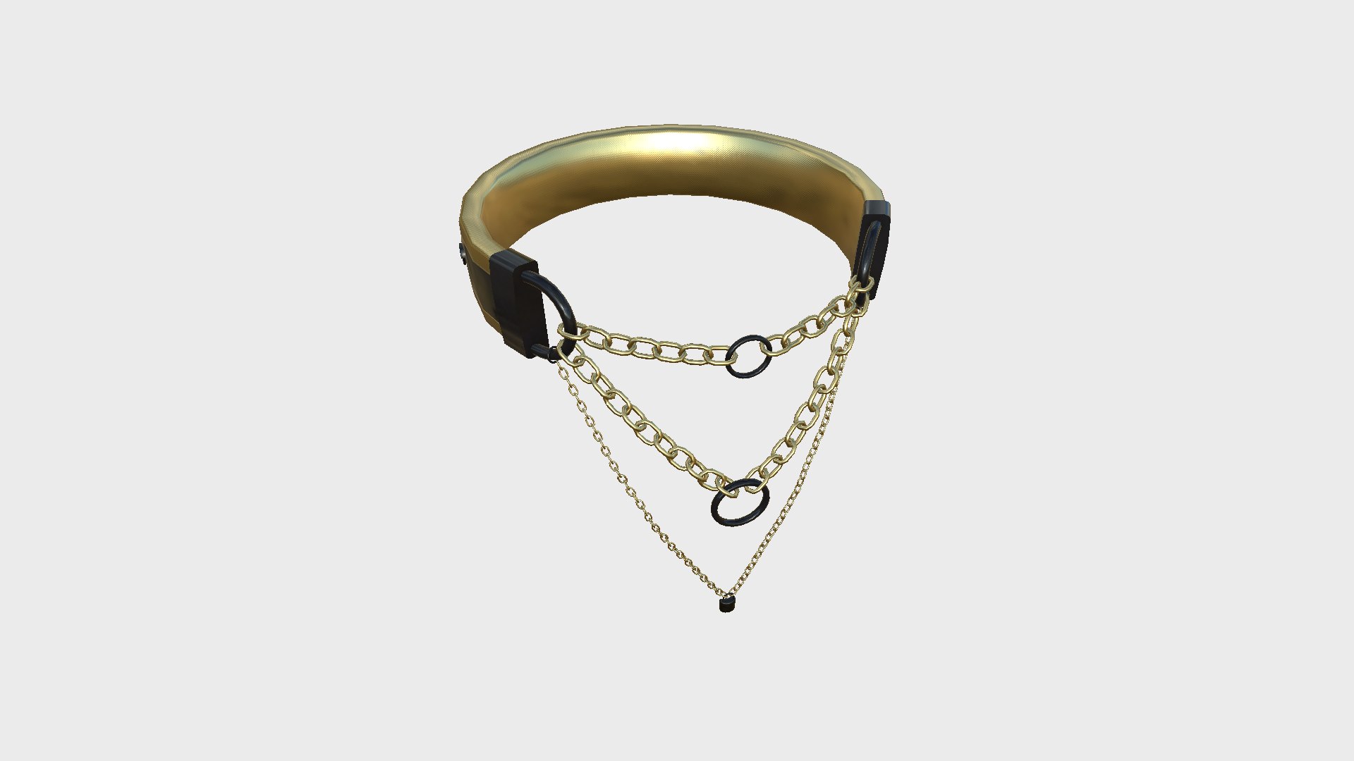 Choker Collar C07 Gold - Character Design Punk Gothic Model ...