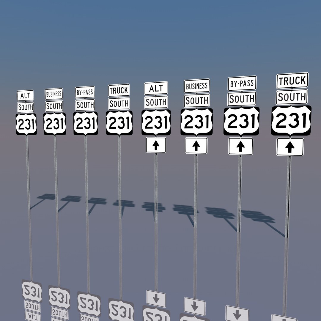 u s highway 231 3d c4d