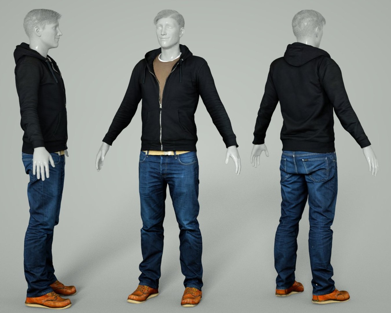 Male Clothing Outfit 3D Model - TurboSquid 1329819