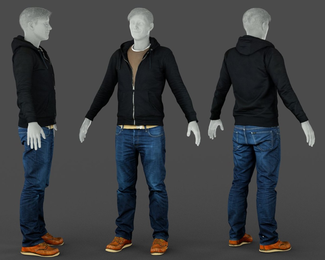 Male Clothing Outfit 3D Model - TurboSquid 1329819