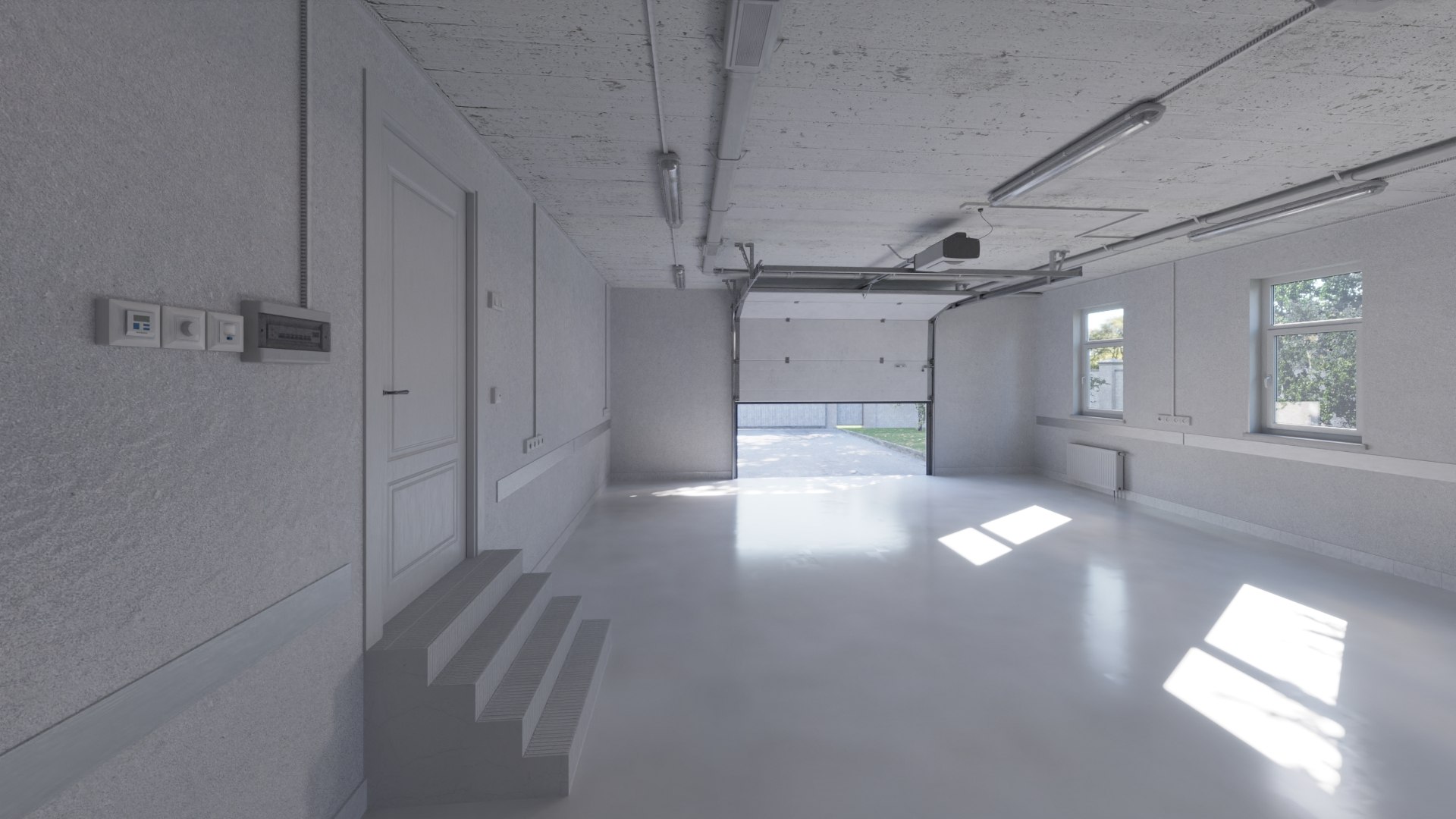 Home Garage Base Interior 1 Corona 3D - TurboSquid 2119035