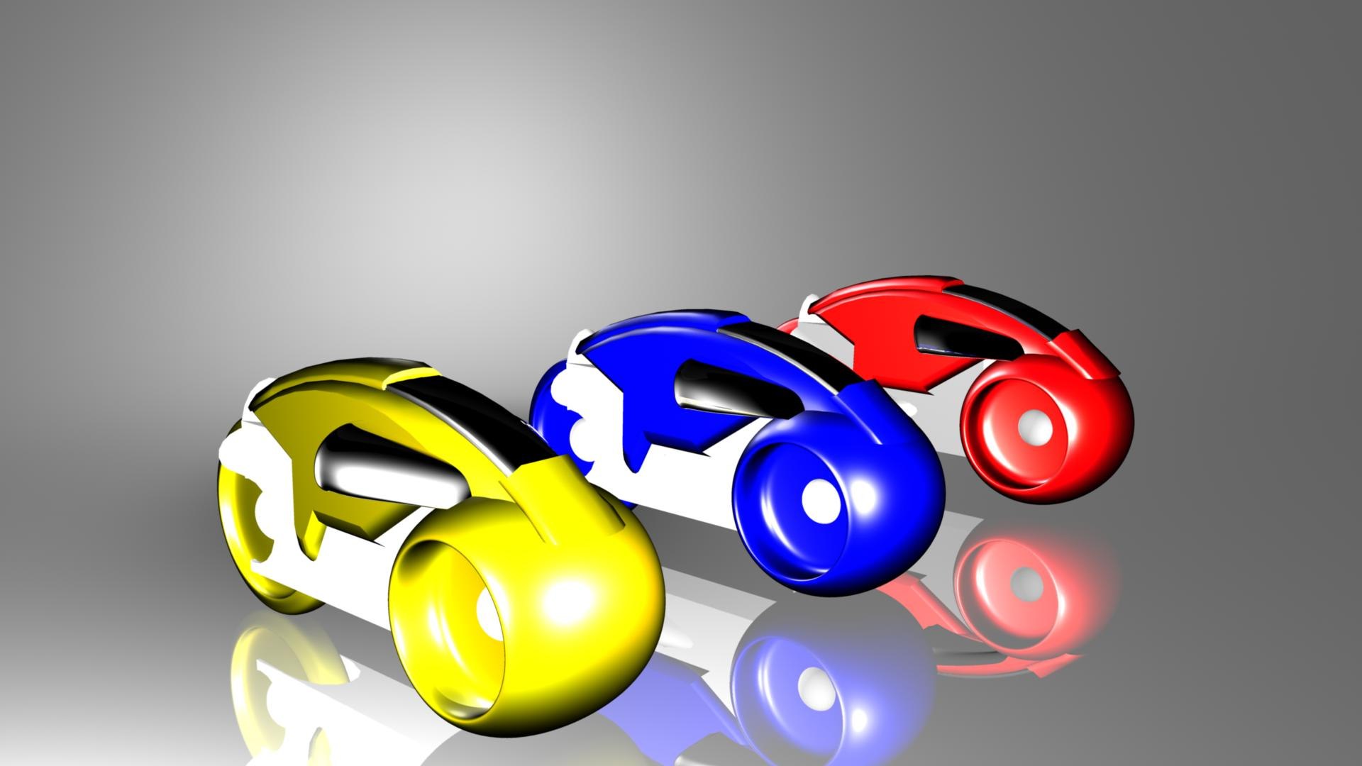 3d model tron light cycles