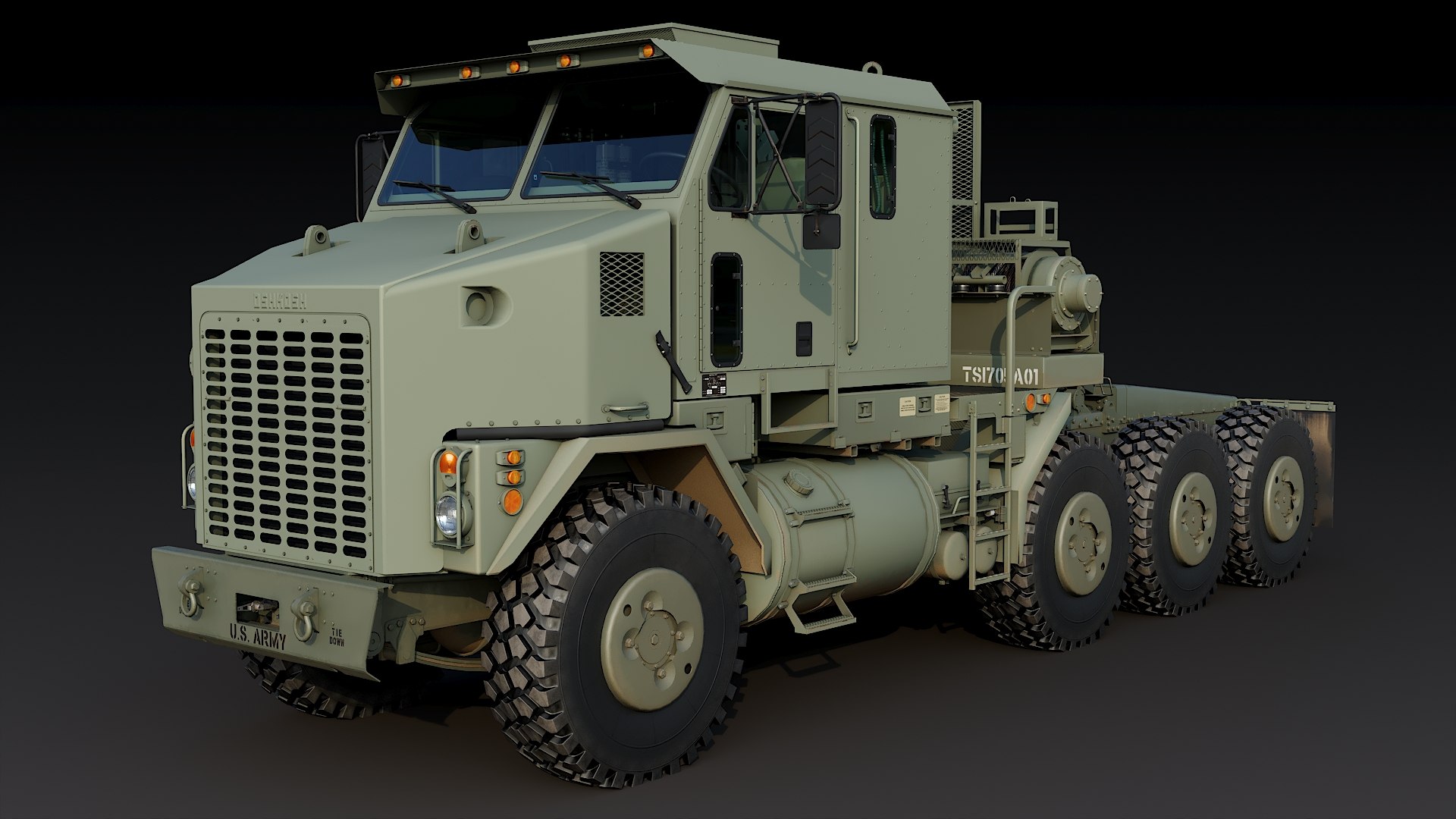 Oshkosh M1070 HET 8x8 military truck 3D model - TurboSquid 2034160