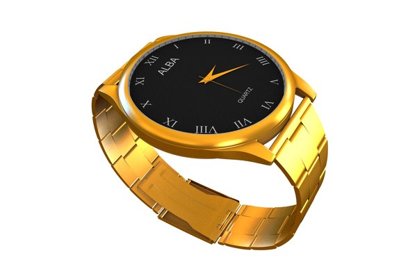alba gold watch 3d model