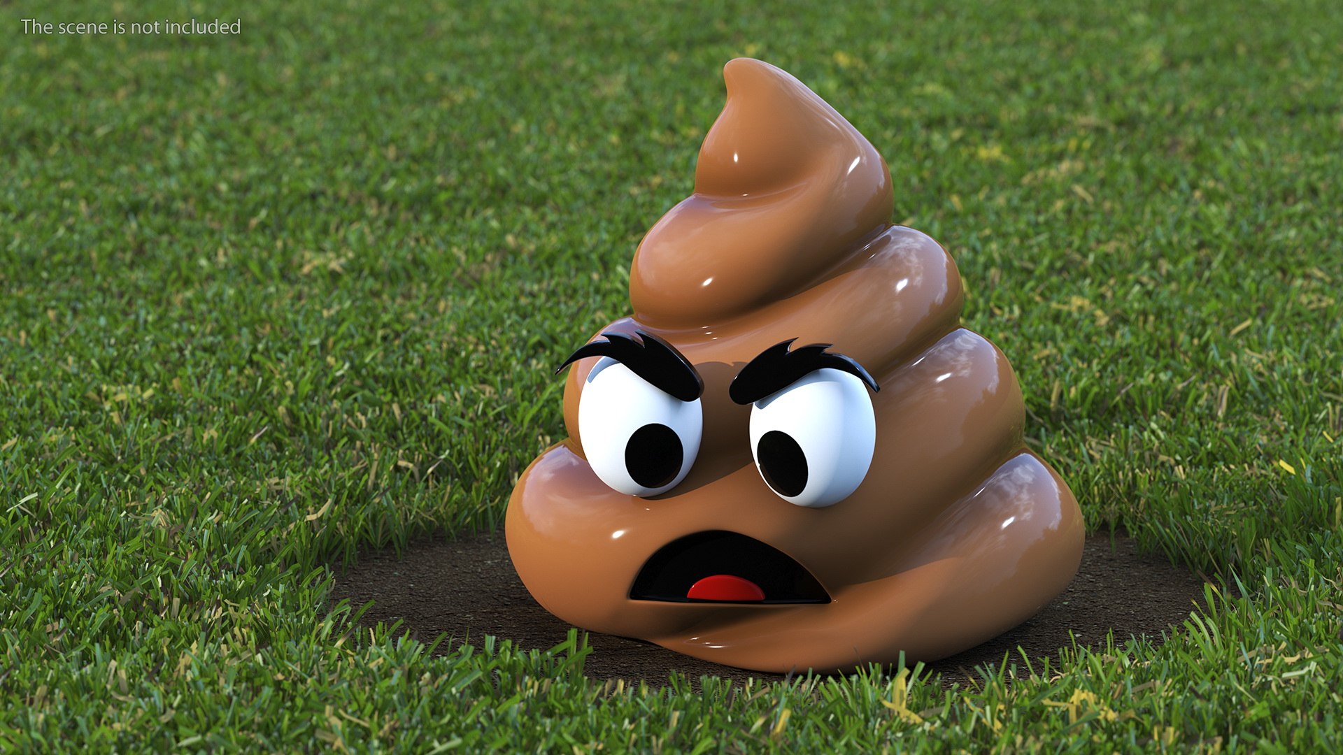3D Model Frowning Face Poop Emoji Smile - TurboSquid 1801261