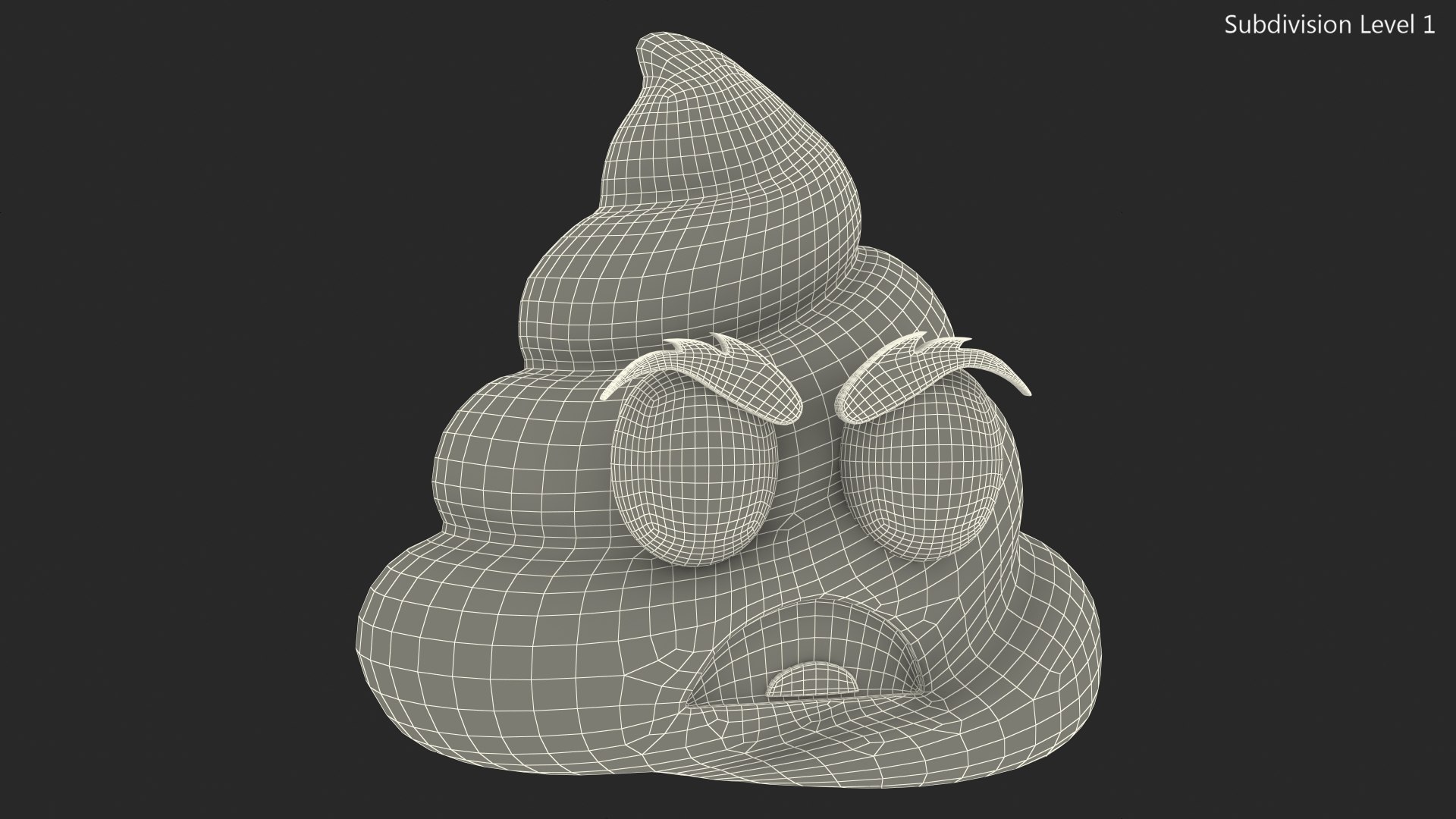 3D model Frowning Face Poop Emoji Smile - TurboSquid 1801261