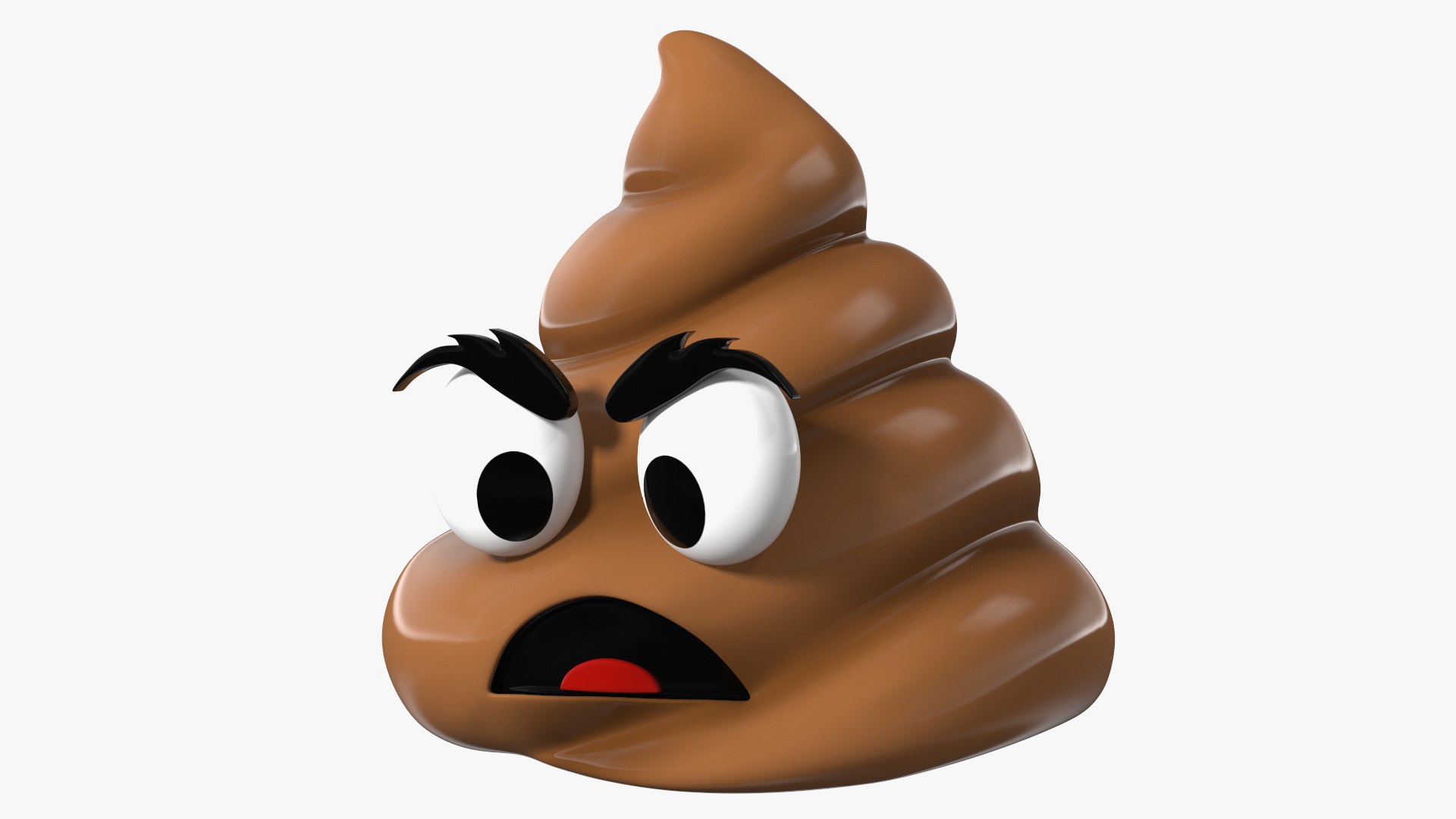 3D Model Frowning Face Poop Emoji Smile - TurboSquid 1801261