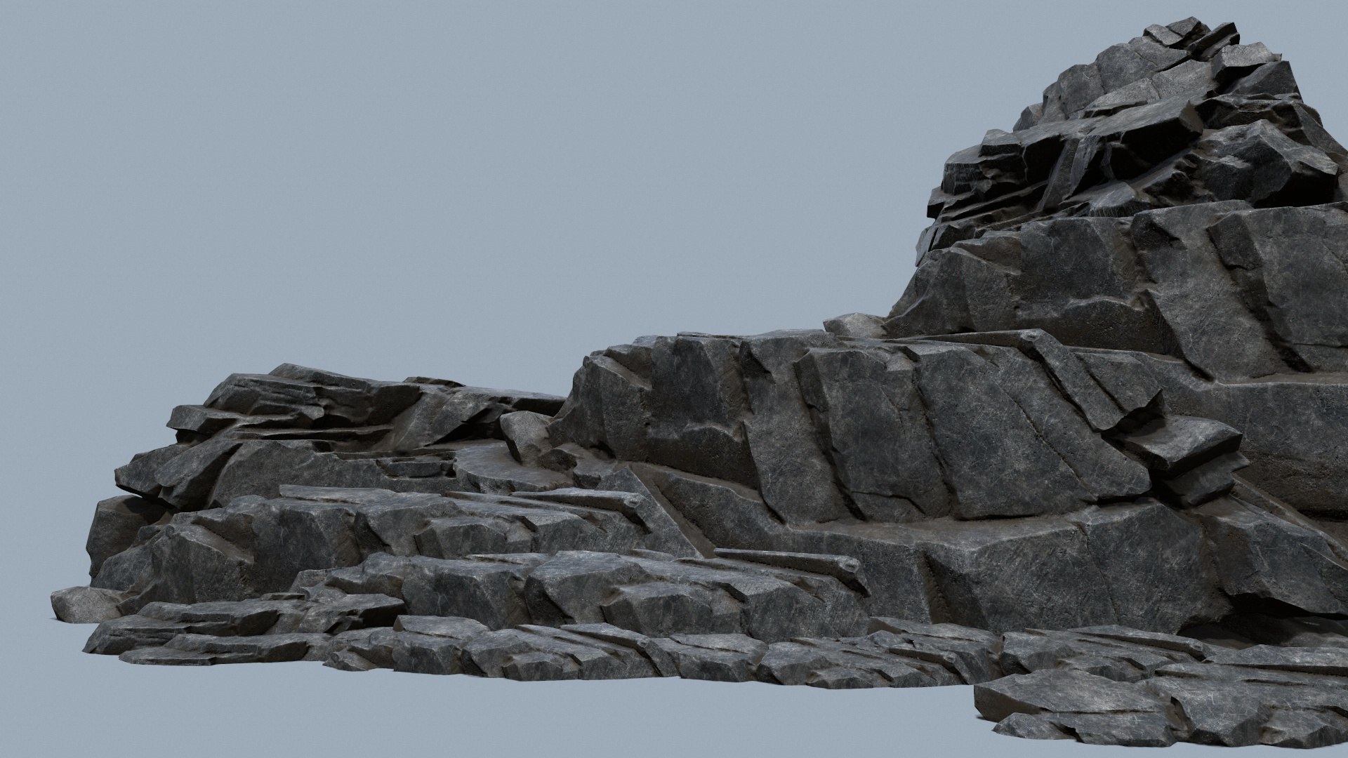 3D Cliff Rocks Model - TurboSquid 2212977