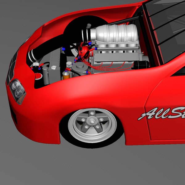 3D pro stock drag racing car model - TurboSquid 1341240