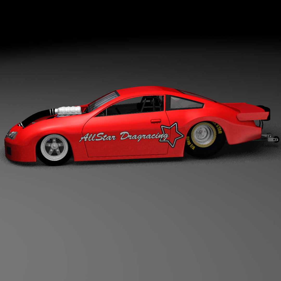 3D pro stock drag racing car model - TurboSquid 1341240