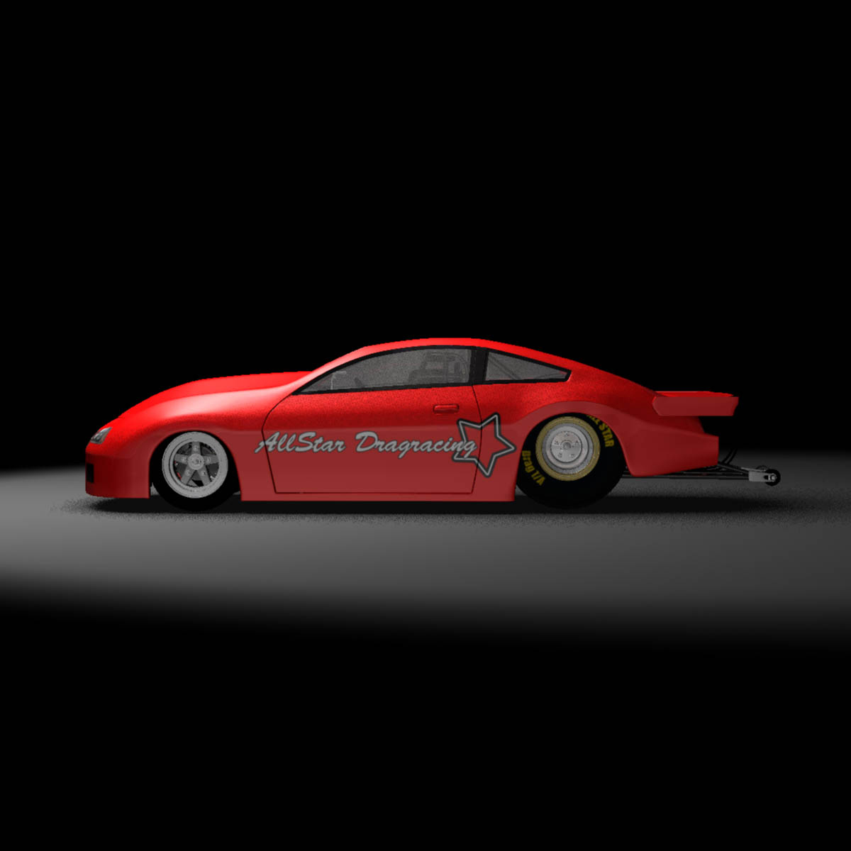 3D pro stock drag racing car model - TurboSquid 1341240