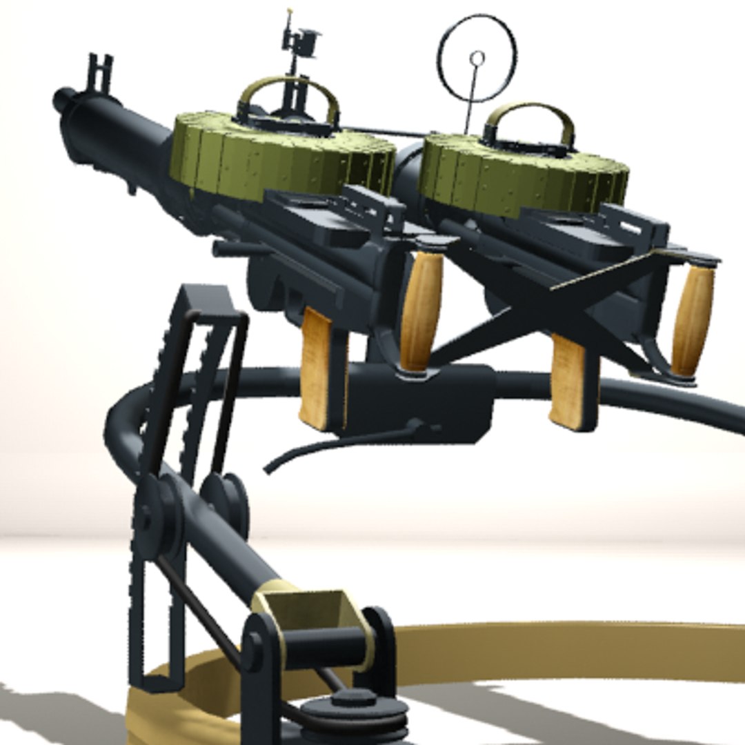 3d model twin 1915 lewis