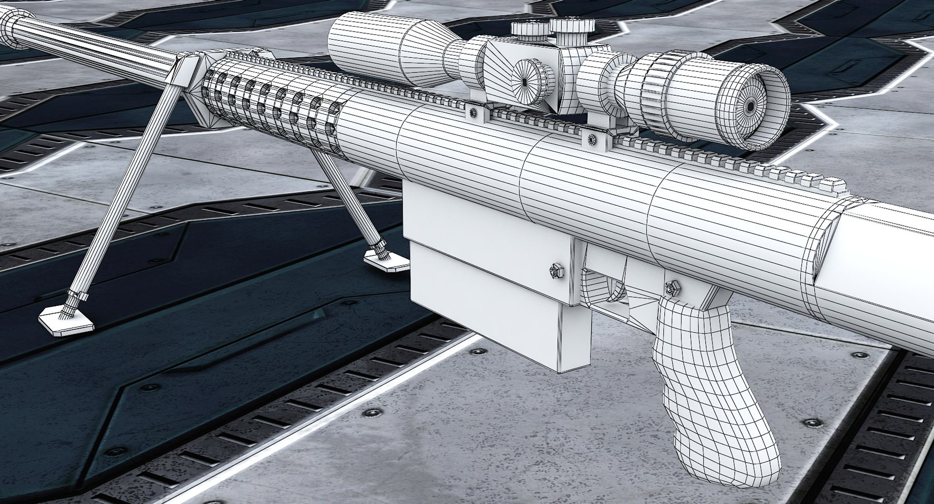 3d Anzio 20mm Vulcan Rifle Model