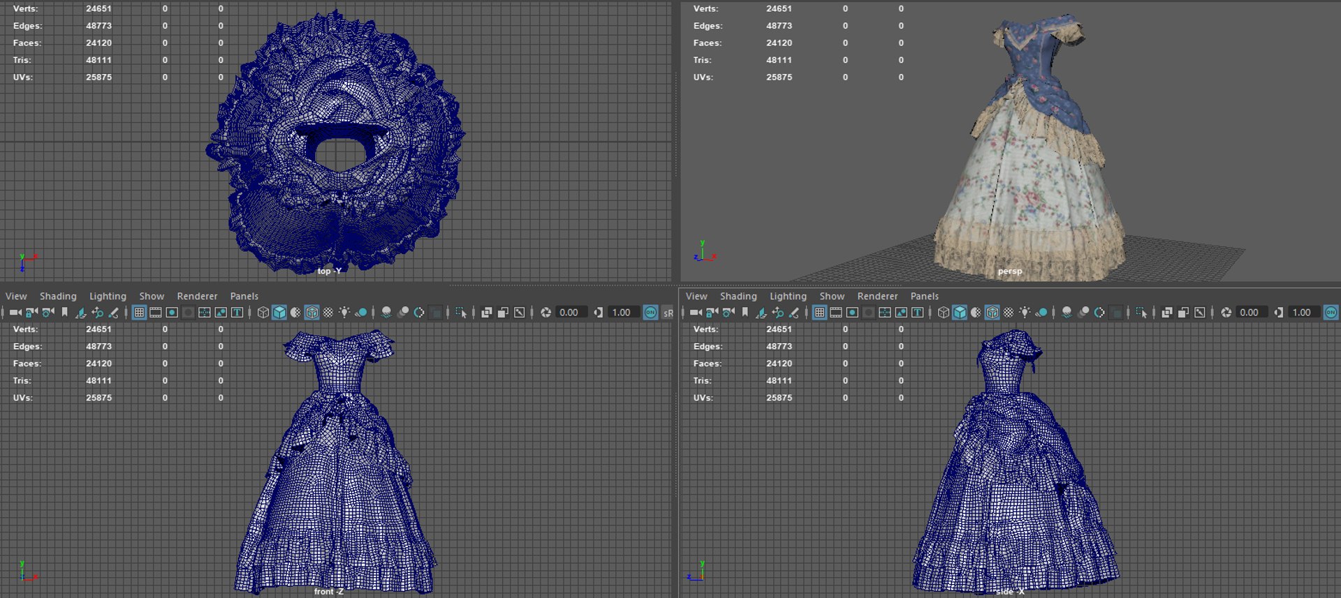 3D ROCOCO ERA DRESS Model - TurboSquid 2156414